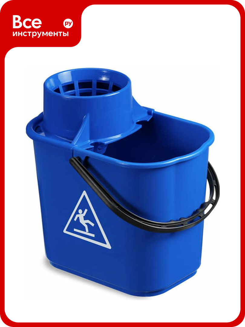 Ведро TTS Easy с отжимом, синее, 14л 00005041