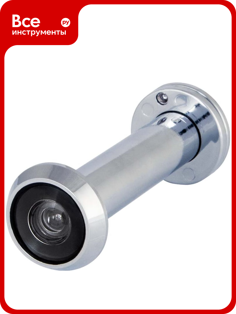 Дверной глазок Fuaro 4 DVZ eco 70x130/16 оптика пластик, угол обзора 180 градусов, CP хром