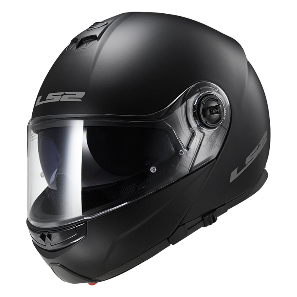 Мотошлем модуляр LS2 FF325 STROBE ELECTRIC SNOW SOLID (черный матовый, L)
