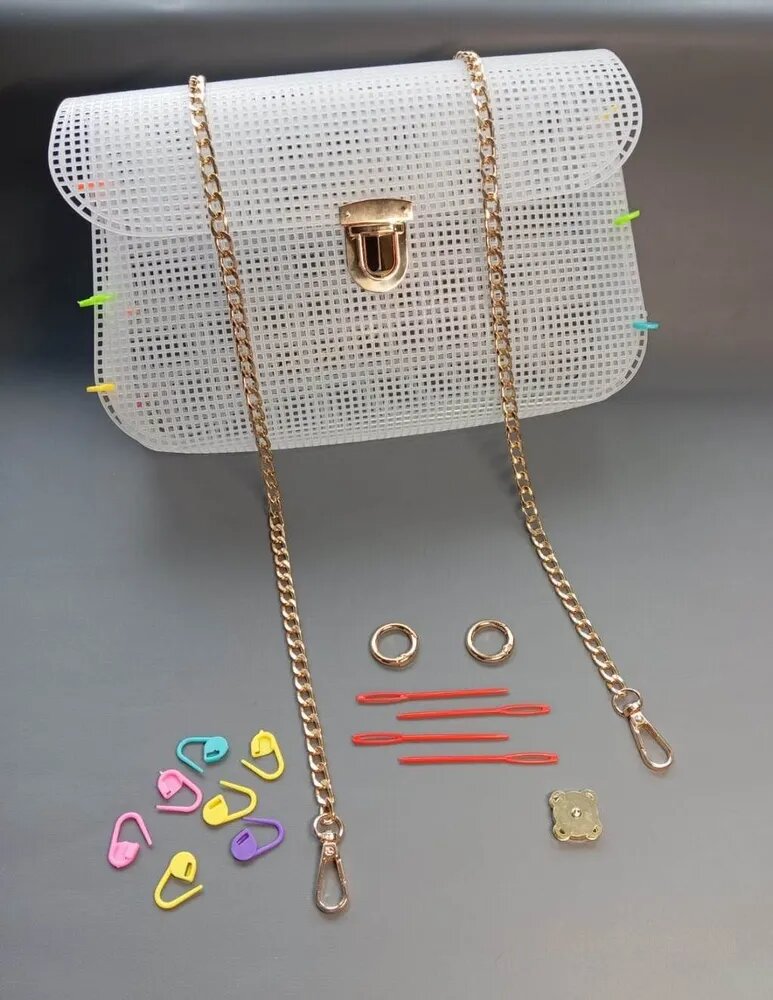Набор для сумки пластиковая канва и фурнитура