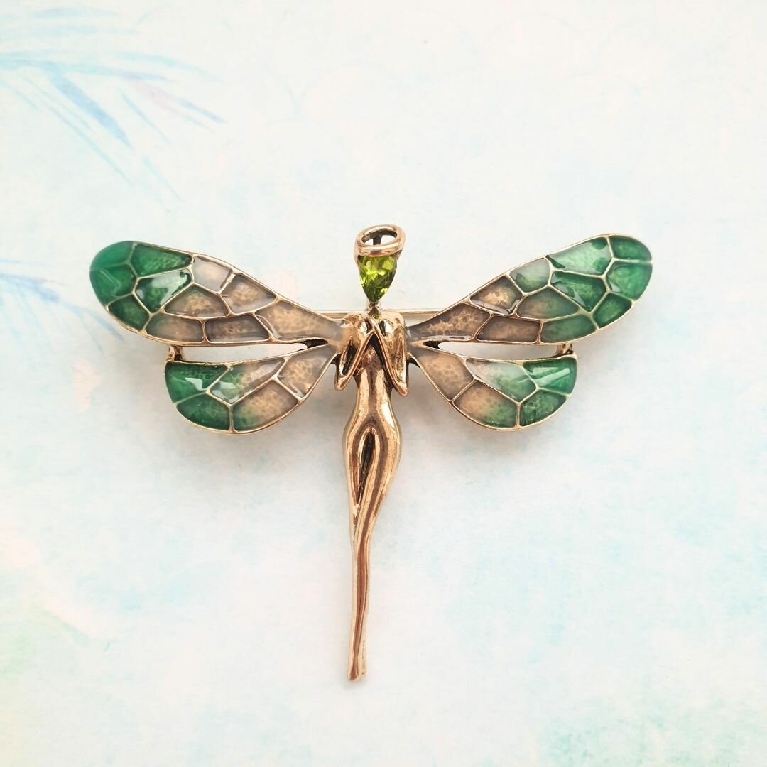 Брошь, кристалл, стекло, стразы