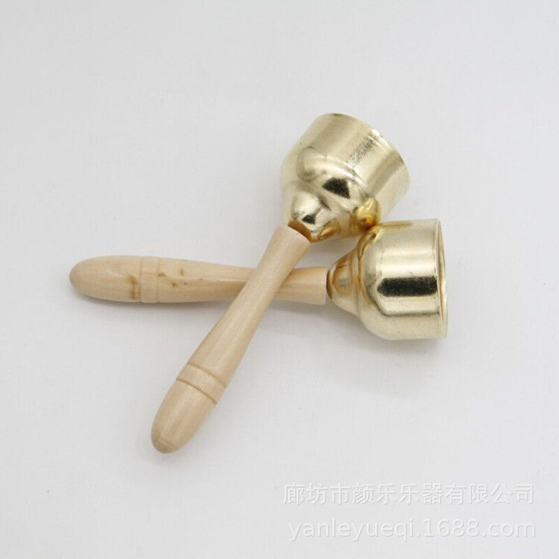 Деревянный ручной колокольчик, детский орф-инструмент, большой ручной колокольчик, колокольчик для детского сада, обучающие пособия