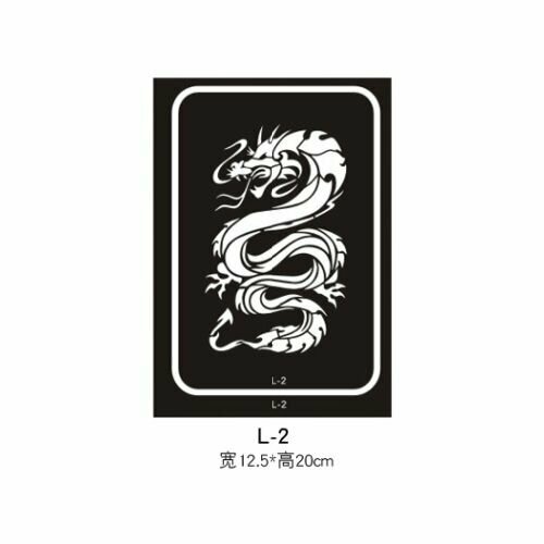 Шаблон для татуировки Cangteng Fei, китайский дракон на плече, большая картинка, струйная печать, полый стикер, полупостоянный сок хны, водонепроницаемый для мужчин