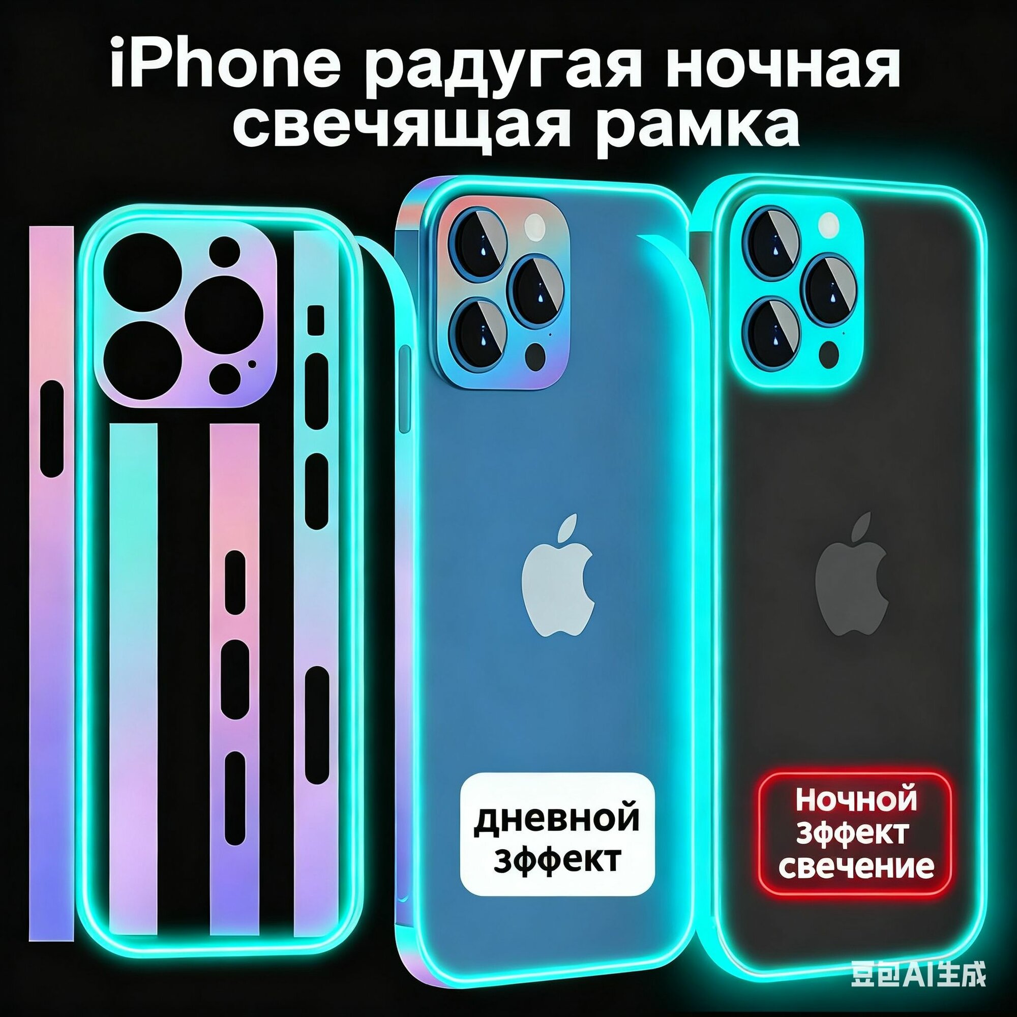 Люминесцентный фильм для рамы телефона для iPhone 17 Pro Max защищающий от царапин