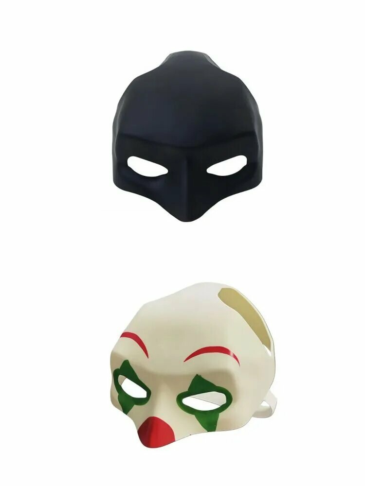 Маска Бэтмена + маска Джокера / Для кошек. Комплект из двух предметов