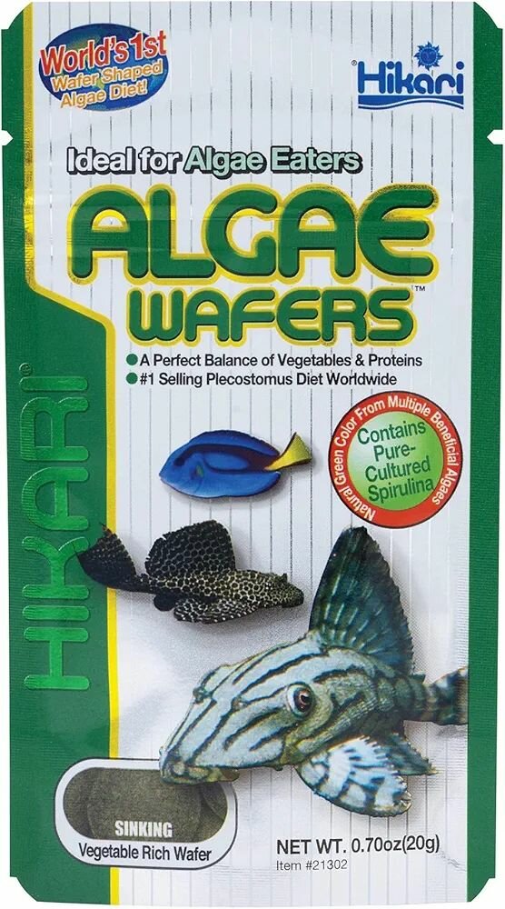 Корм для донных рыб Hikari Algae Wafers, 20г