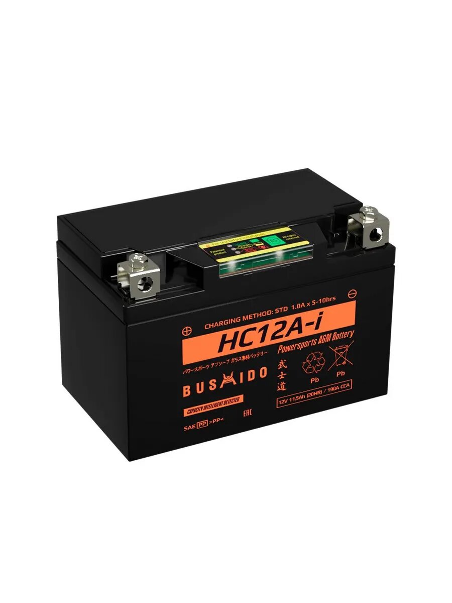 Аккумулятор BUSHIDO HC12A-i 12V 11.5Ач прям. пол.