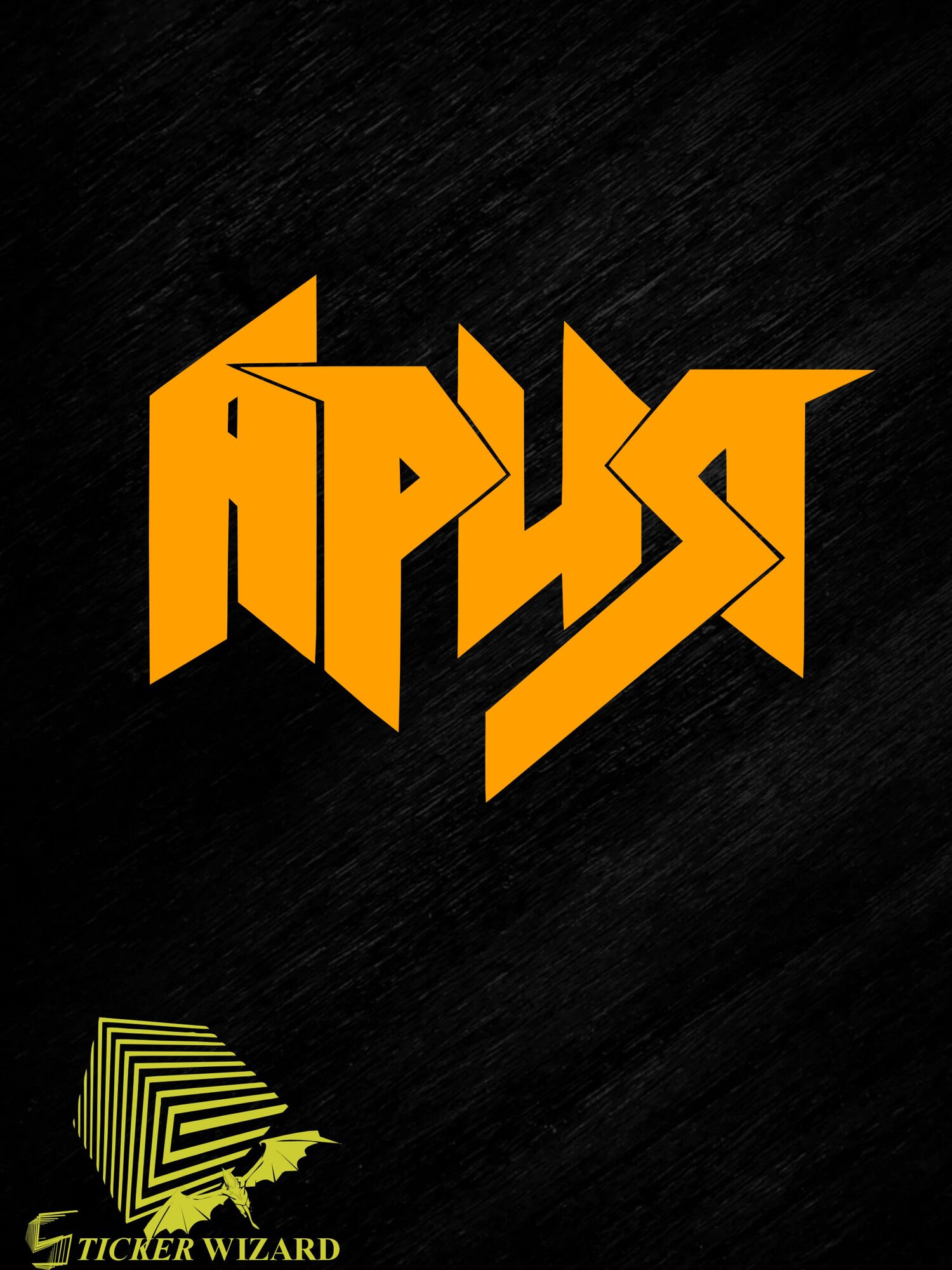 Наклейка виниловая на прозрачной основе (желтая) "Ария", 19*14 см