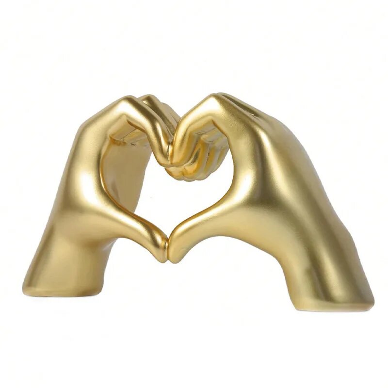 MOONBIFFY Статуэтки жестов любви из смолы gold