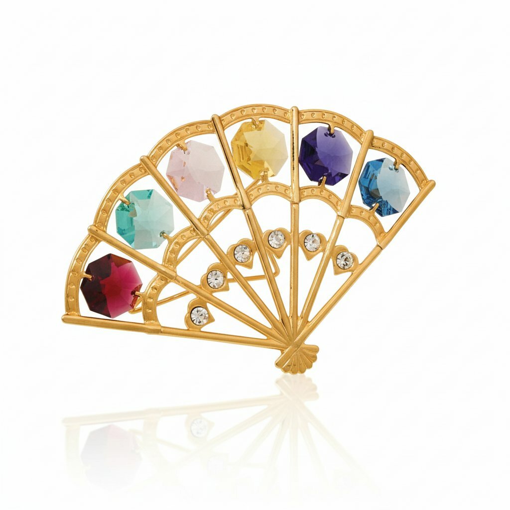 Фигурка Веер с цв. кр. A10561 Crystal Temptations, Металл, кристалл