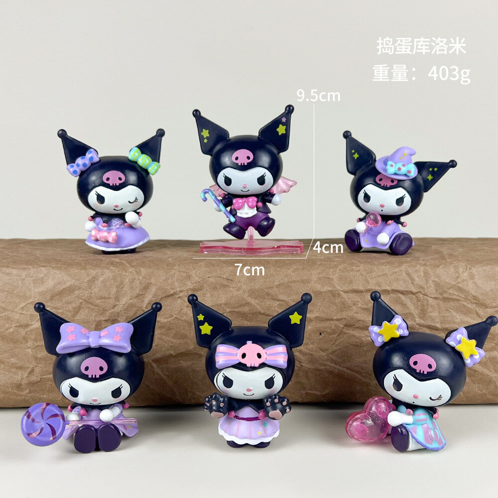 Фигурки аниме-персонажей Куроми и Май Мелоди, игрушки из сюрприз-боксов Sanrio, модные декоративные предметы для девочек, трансграничная торговля.