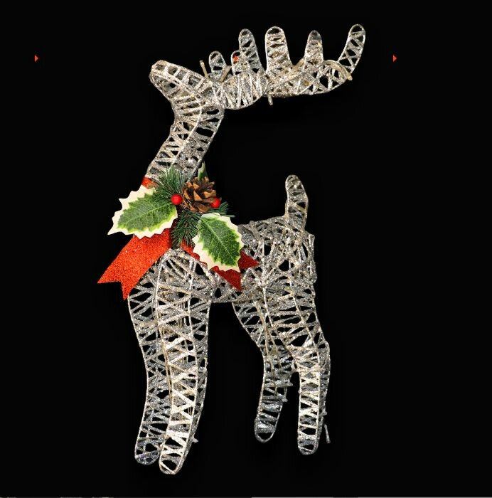 Каркасная светодиодная фигура Олень 40 см