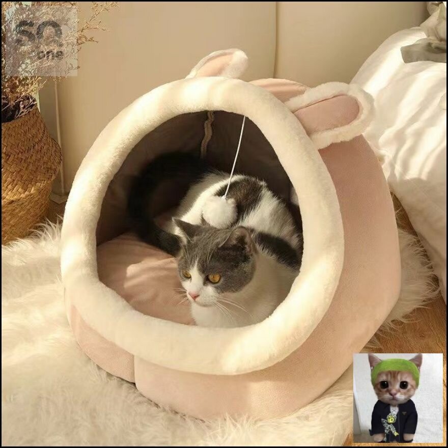 Домик для собаки и кошки, будка для животных мелких пород, дом лежанка для собак и кошек