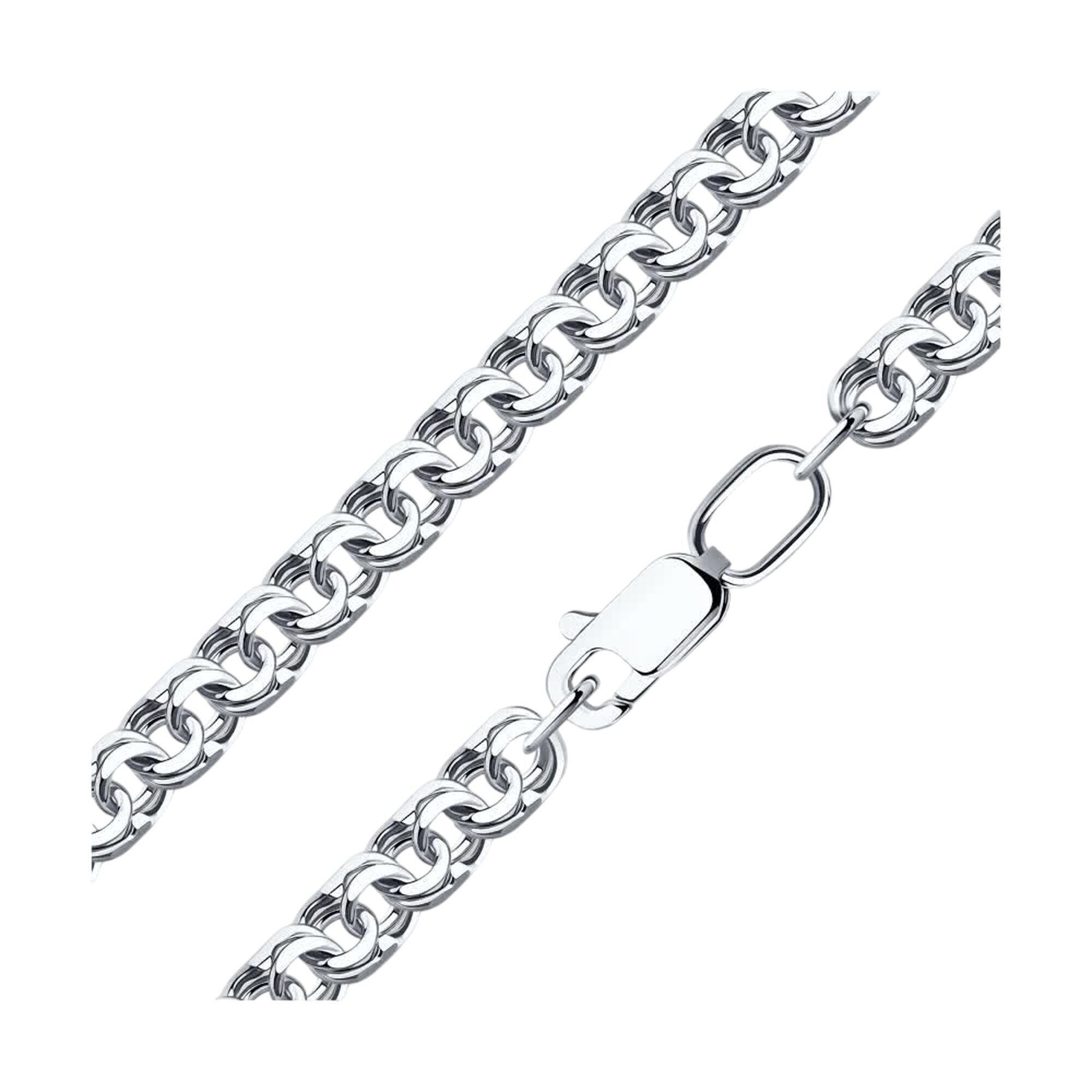 Цепь серебро, 925 проба, родирование