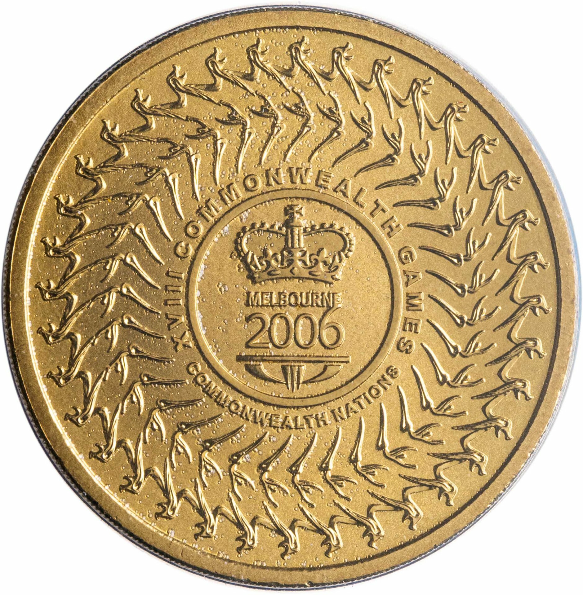 Австралия 5 долларов 2006 "XVIII Игры Содружества - Мельбурн 2006" в буклете, Алюминиевая бронза, в сохранности UNC