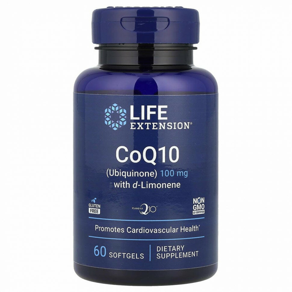 Life Extension Super-Absorbable CoQ10 100 мг with d-Limonene 60 мягких капсул (Life Extension)