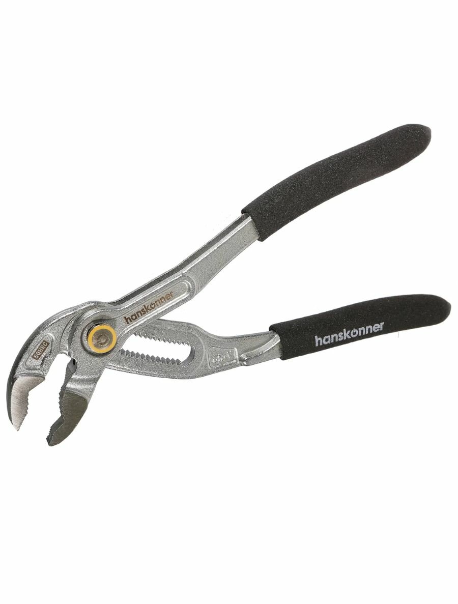 Клещи переставные Hanskonner HK1020-06-A175 175мм, CrV, кнопочный шарнир, зев 42мм