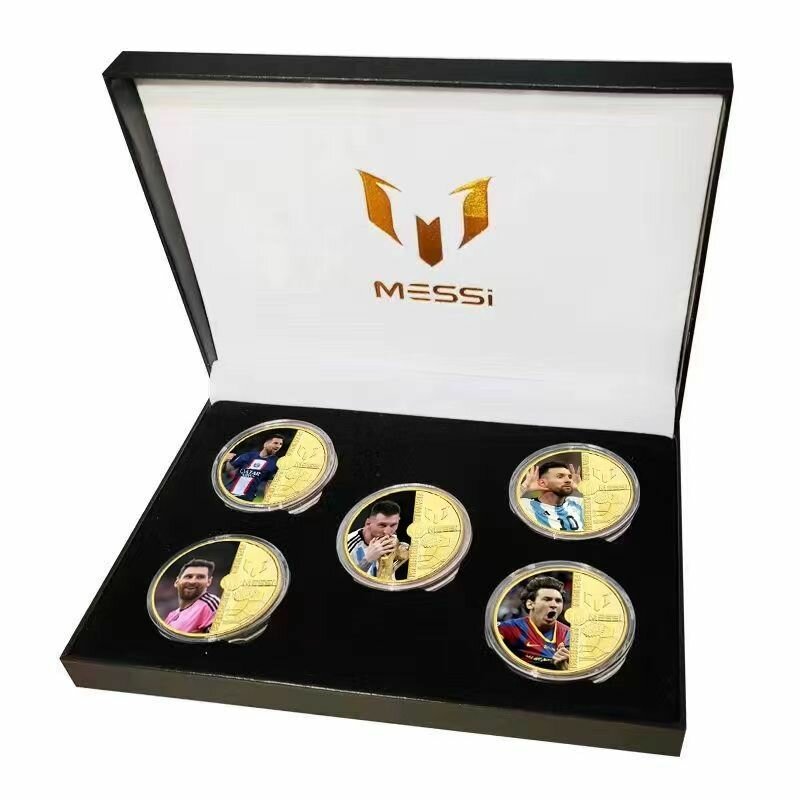 Памятная монета с футбольной тематикой, Роналду, Месси, Аргентина, подарок для фаната, выпускного мальчика, коллекционная монета из сплава