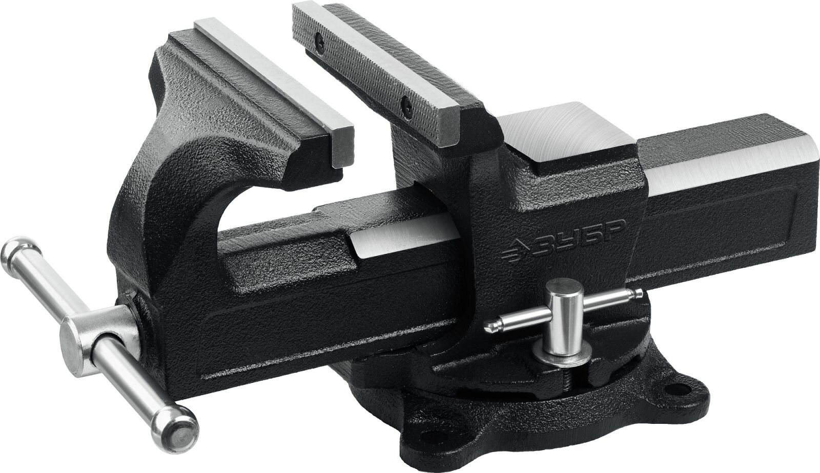 Тиски слесарные ЗУБР 125 мм, вес 6.5 кг, поворотное основание