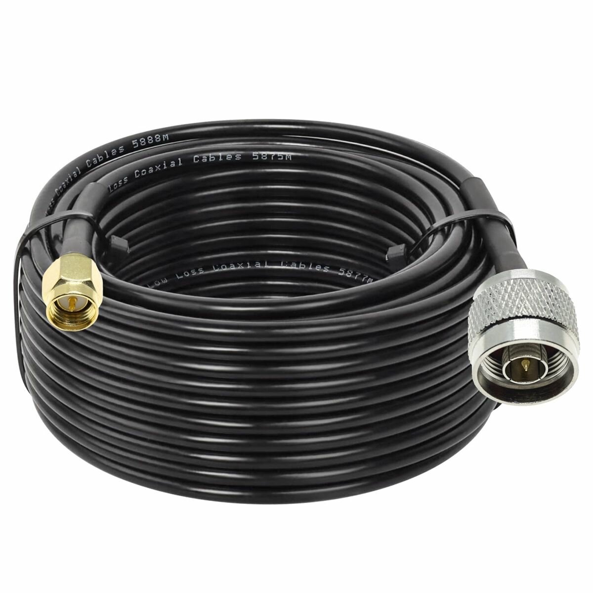 Кабель RG-58 с разъемами SMA-male и N-male для репитеров и антенн