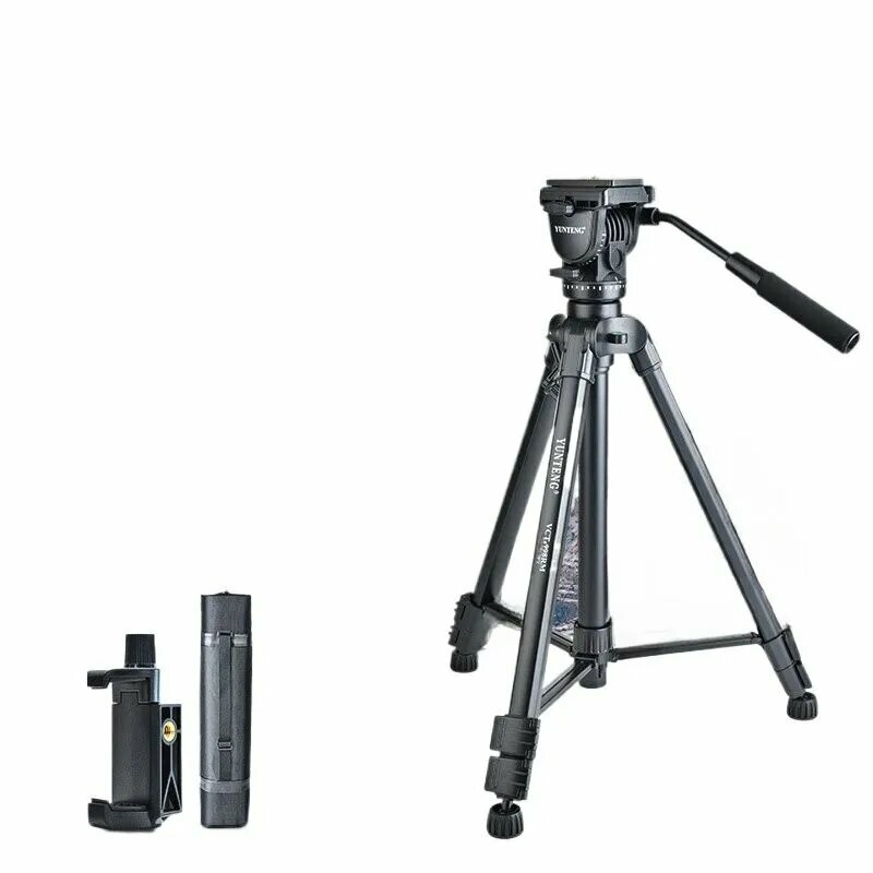 VCT-998 Большой штатив с гидравлической амортизирующей головкой Подставки для фотосъемки вживую Штативы из алюминиевого сплава