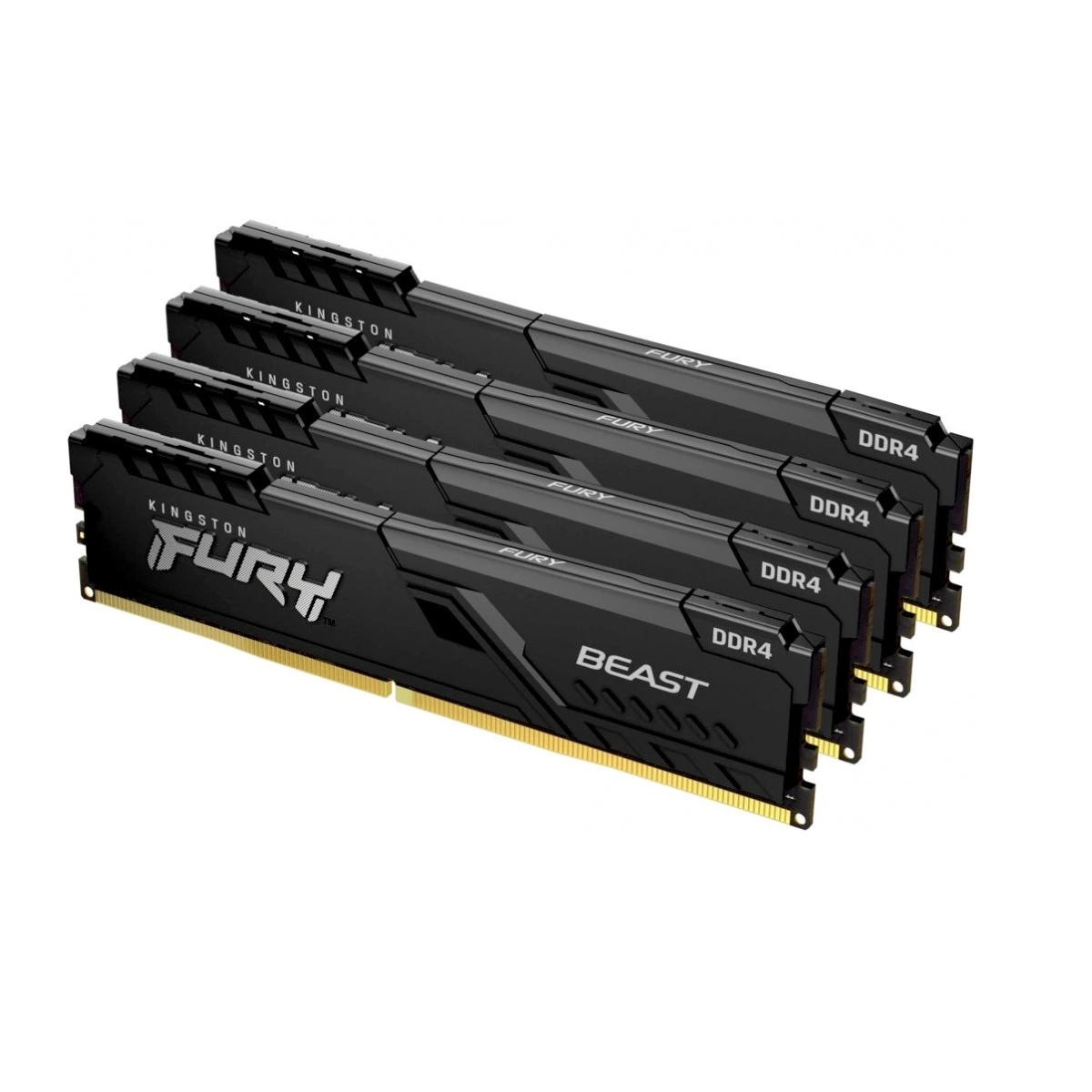Оперативная память Kingston 4x16ГБ(64Gb) DDR4 (KF436C18BBK4/64) черный