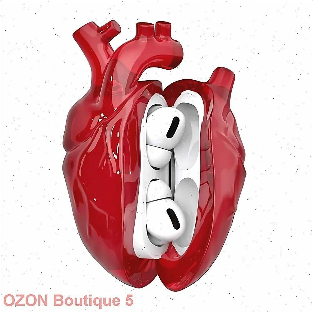 Прозрачный жидкий силиконовый чехол в форме сердца для наушников AirPods PRO