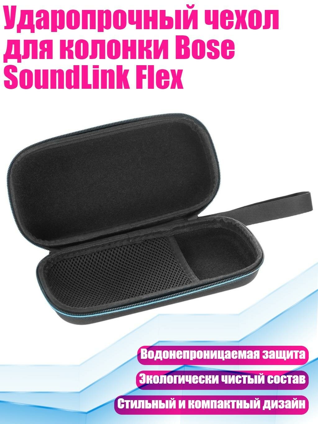 Ударопрочный чехол для колонки Bose SoundLink Flex, Внутренний черный цвет