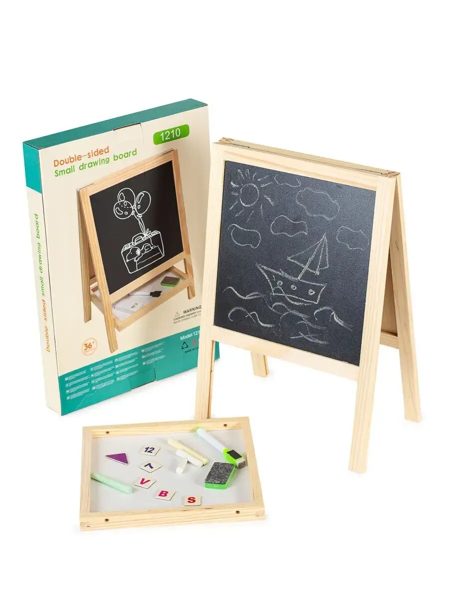 Мольберт "Детский двусторонний", для рисования, максимальная высота 108 см, 40x27 см