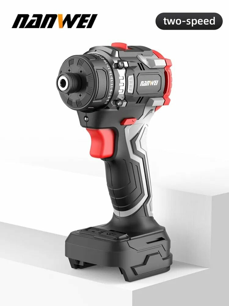 NANWEI 50 Нм Бесщеточный двухскоростной шуруповерт с патроном 1/4 дюйма, 1650 об/мин