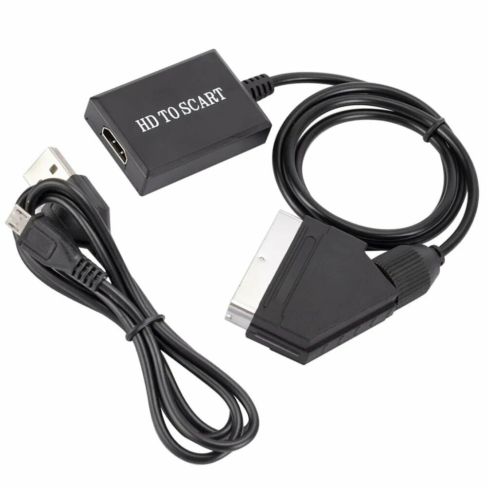 Видеокабель HDMI/SCART, черный