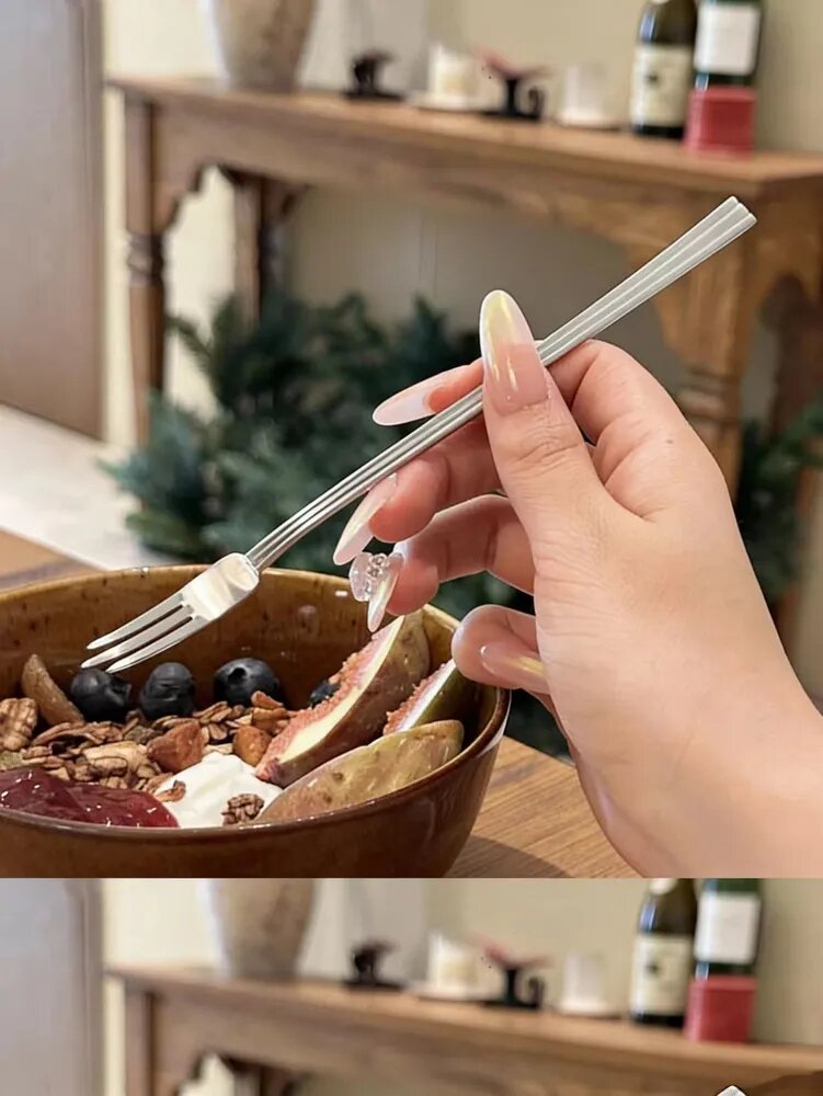 Вилка десертная 2 предм. серебристый