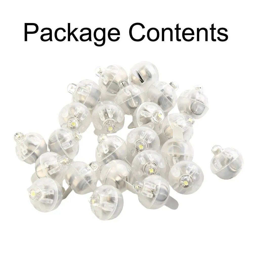 25шт Индивидуальных Светодиодных Фонарей На Воздушном Шаре Крошечная Беспроводная Батарея Craft Glow Party DIY