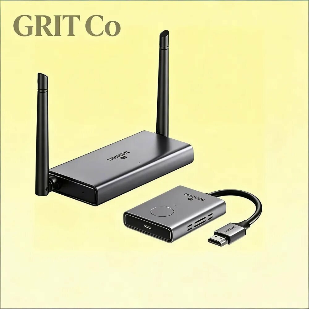 Беспроводной удлинитель HDMI сигнала UGREEN CM506 (50633A) Wireless HDMI Extender (Transmitter + Receiver) 50м. Цвет: серый космос