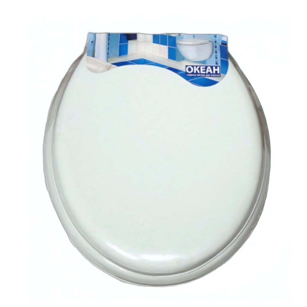 Сиденье для унитаза мягкое "VANNA LUX океан", белое, овальная форма, комфорт