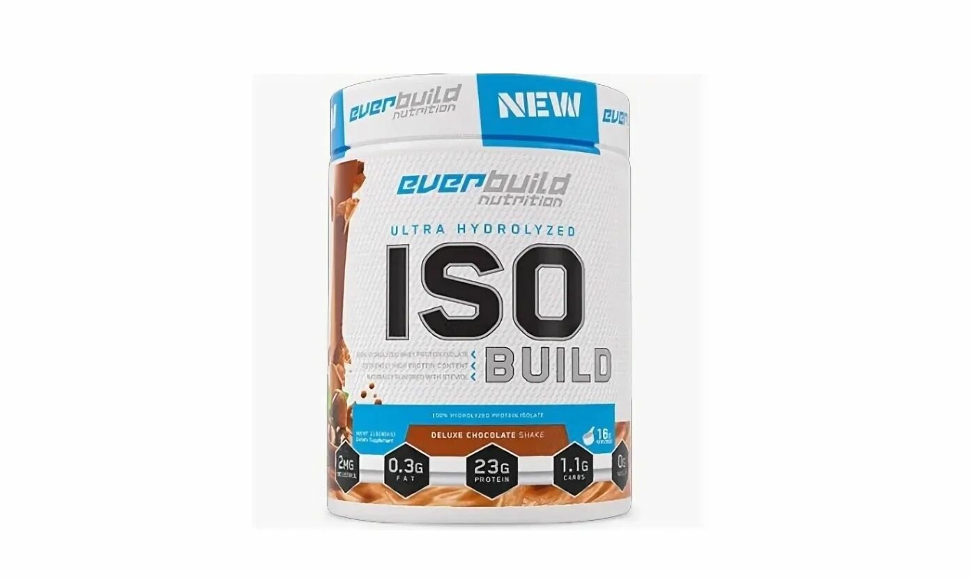 EVERBUILD, ISO BUILD, Протеин, Шоколад (Deluxe Chocolate Shake), 454 гр