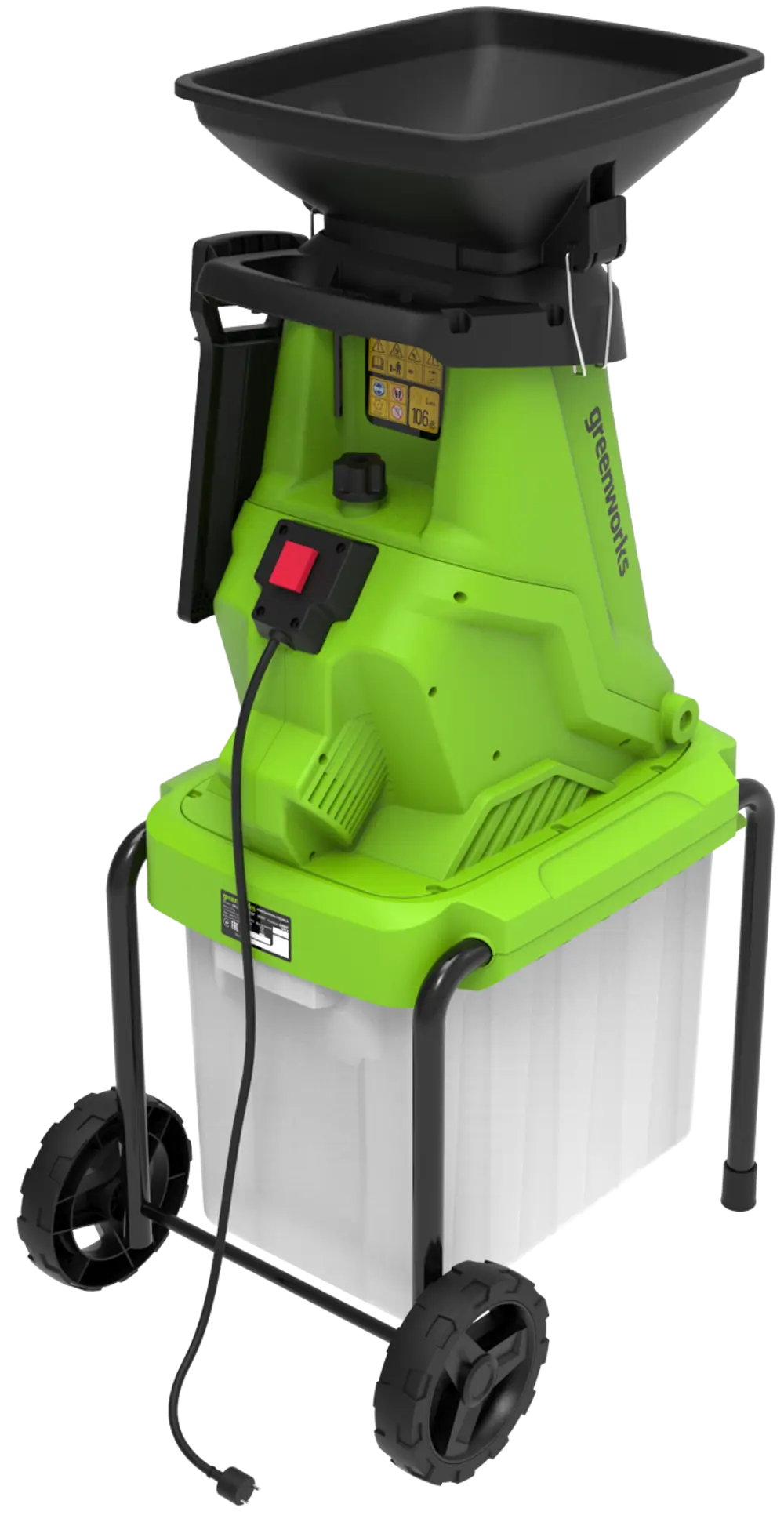 Измельчитель садовый электрический Greenworks 2800 Вт