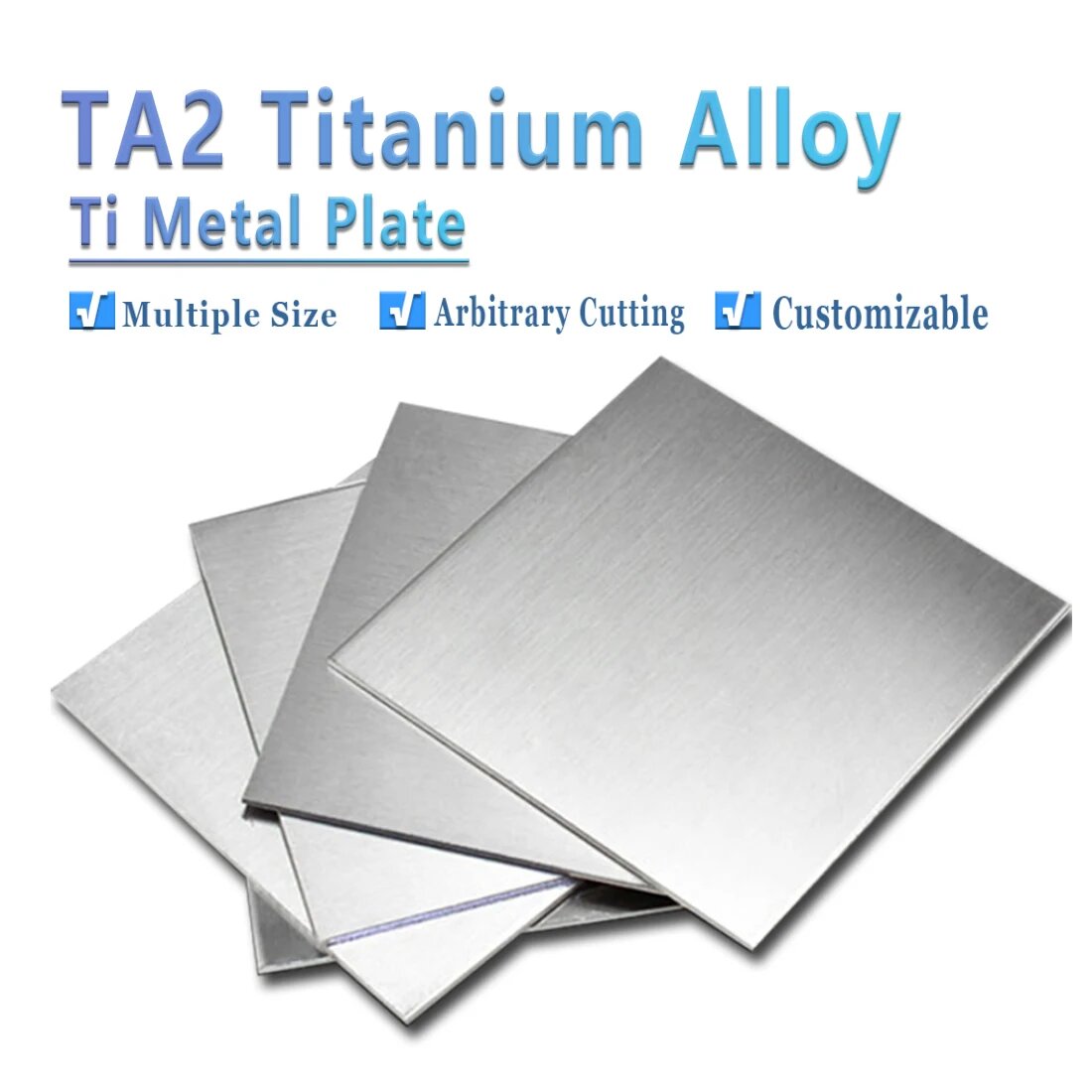 Титановая пластина TA2 0,8-30 мм 100x100/200x200 100mm x 100mmx10 mm