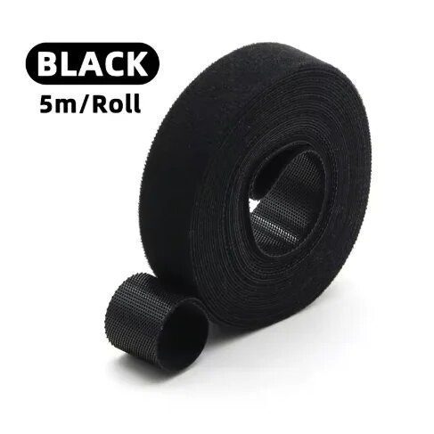 5-метровая рулонная лента-липучка (велкро) с цветным клеевым покрытием — практичные ремни для организации и фиксации кабелей