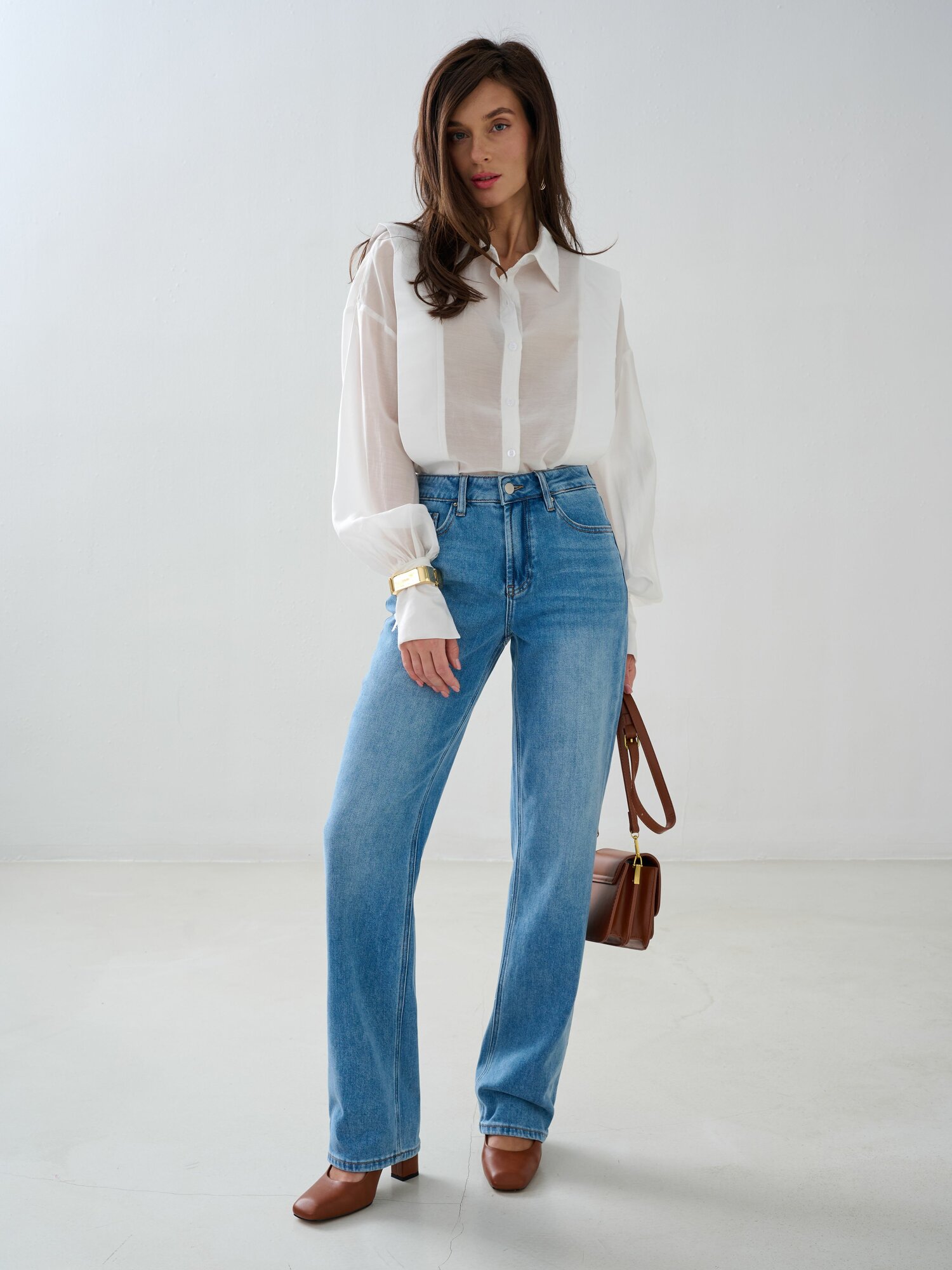 Джинсы прямые 