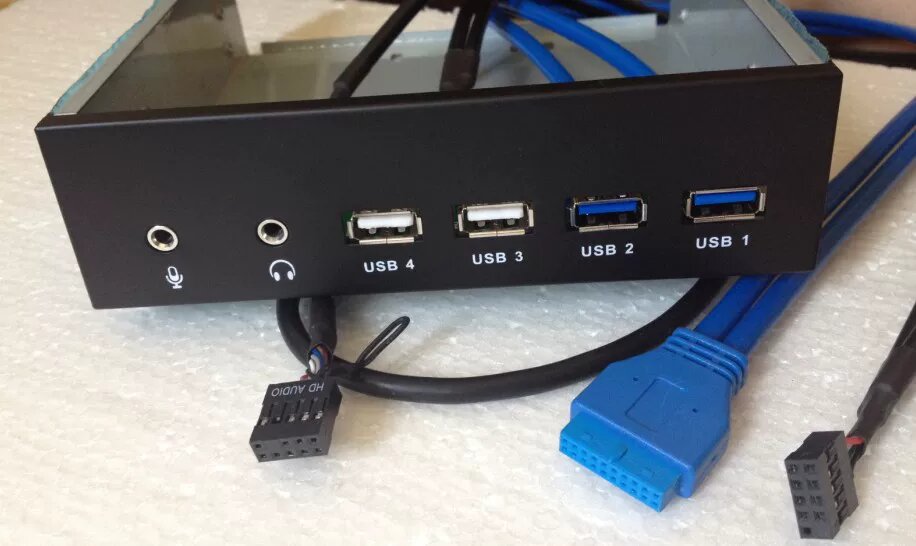 Панель аудиоразъемов для материнской платы с разъемами USB 3.0, 2.0, Type-C 3.2, 3.1, слотом для оптического привода,