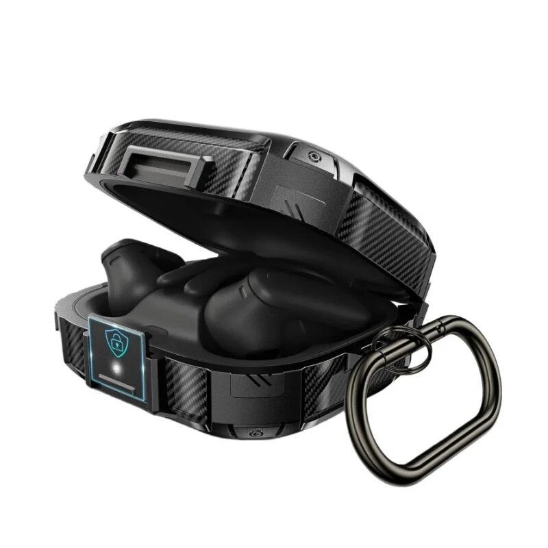 Чехол для Beats Powerbeats Pro 2 с текстурой карбона Black