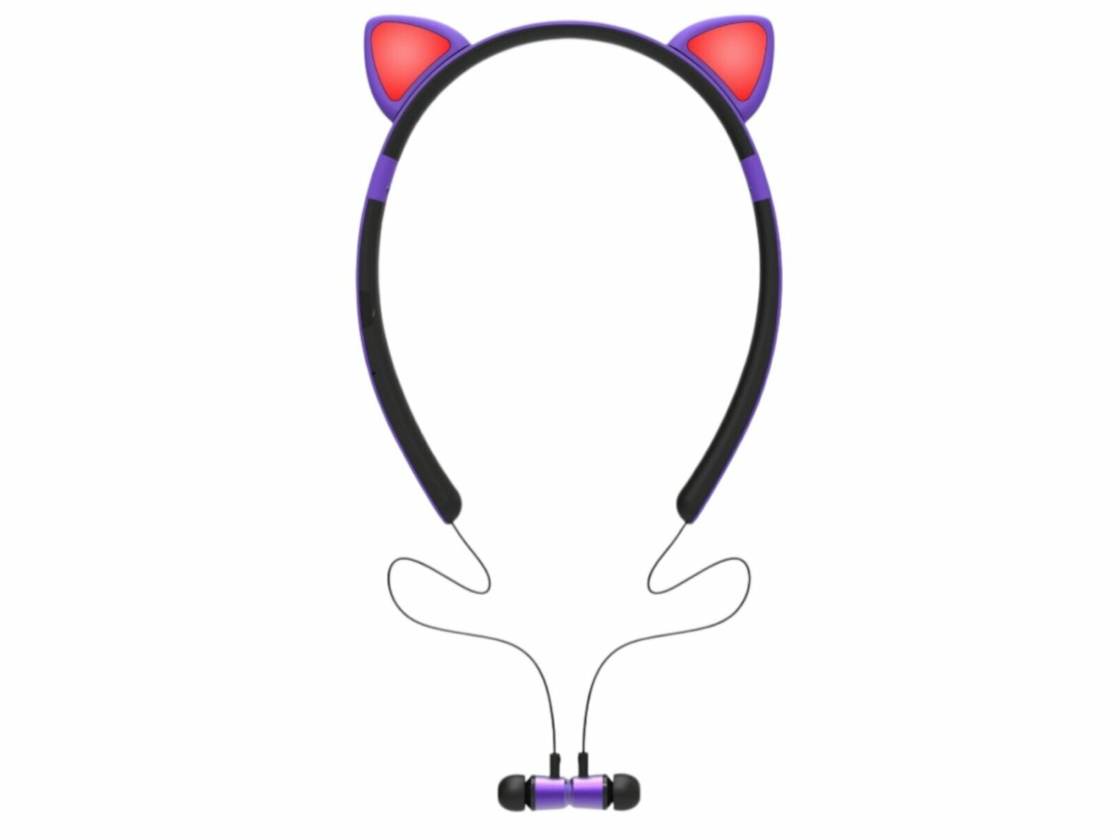 Беспроводные наушники кошачьи ушки CAT EAR ZW-29, фиолетовый
