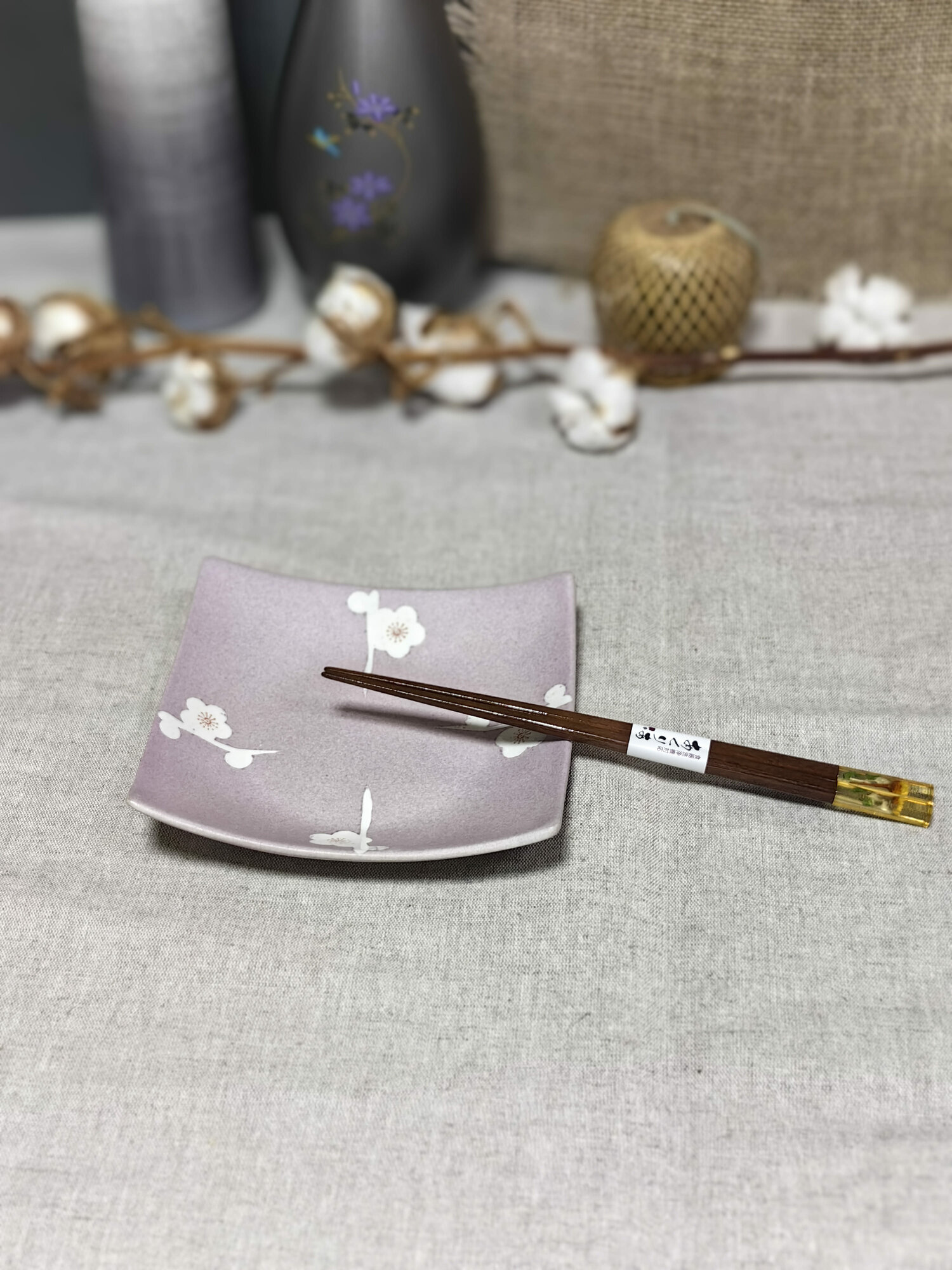 Тарелка квадратная Sakura, керамика, светло-розовый, размер 16x16х3.5 см.