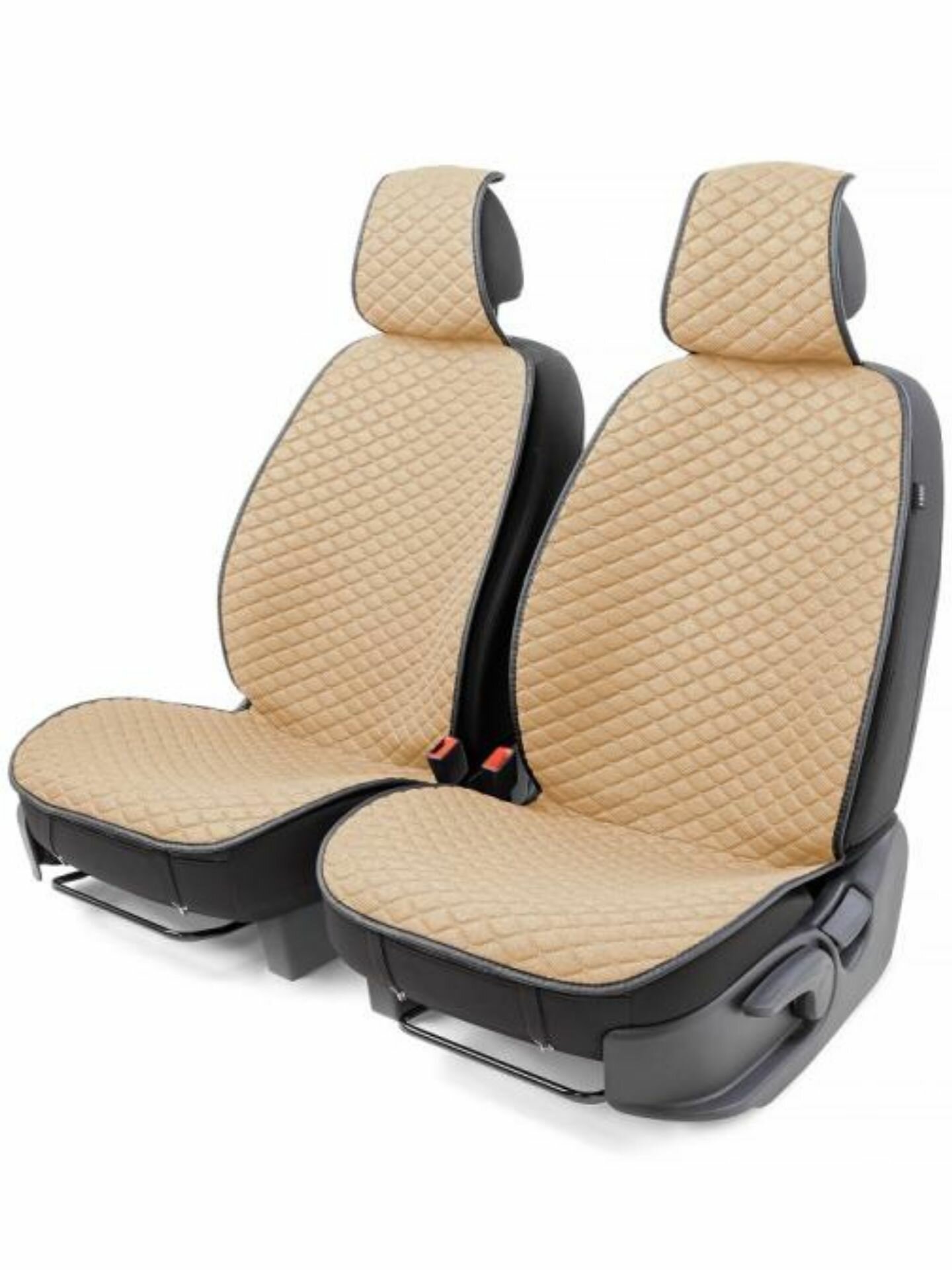 Накидки на сиденье Car Performance передние 2 шт fiberflax бежевые CUS-1032 BE