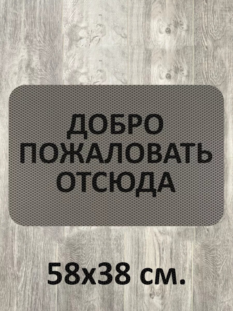 Коврик в прихожую Добро пожаловать отсюда 38х58 см