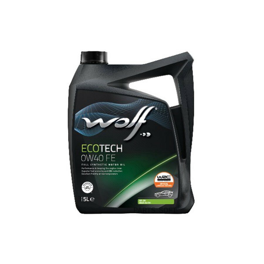 Масло моторное синтетическое EcoTech FE 0W-40, 5л от официального дистрибьютора, WOLF OIL, артикул 8320903