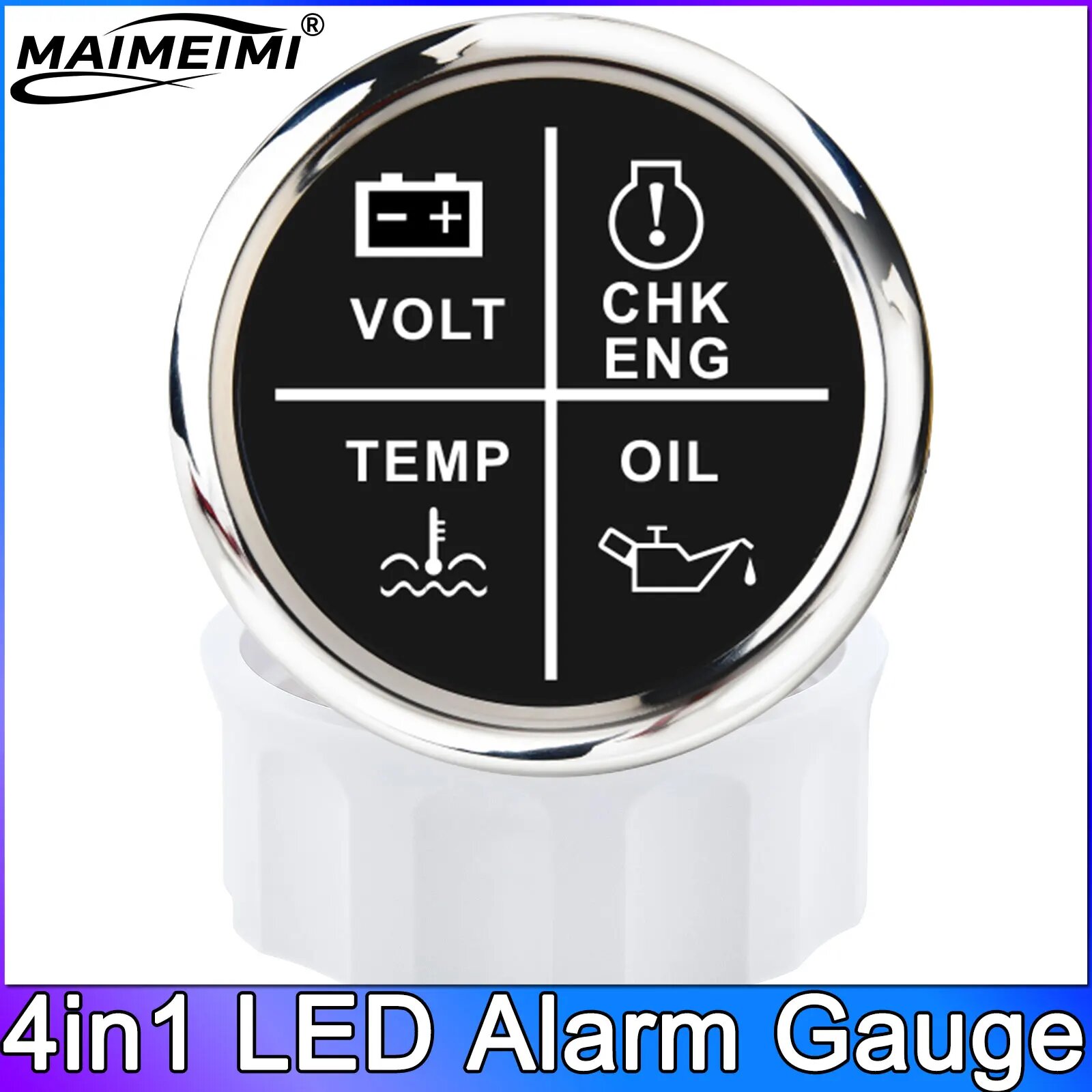 4в1 52 мм светодиодный сигнальный датчик напряжения/пресса для масла/температуры CX6065