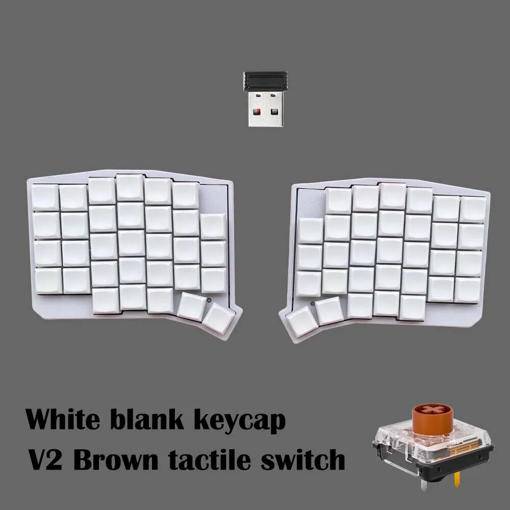 Choc Sofle низкопрофильная механическая клавиатура 2.4G White Blank V2 B