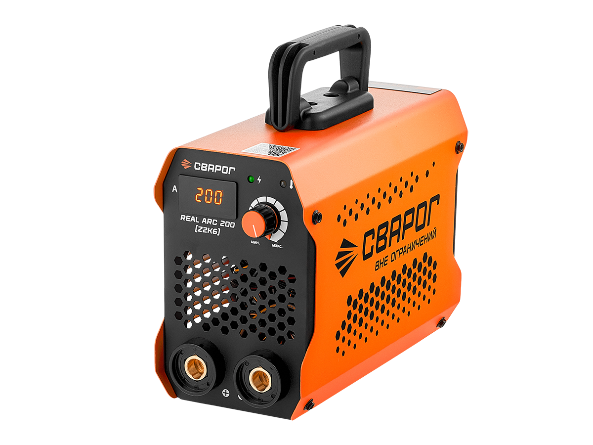 Сварочный инвертор Сварог REAL ARC 200 (Z2K6), 200А, MMA, 220В, плавная регулировка, Hot Start, Arc Force, Antistick, ПН 60%,